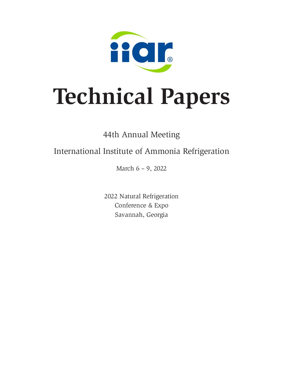 2022 Technical Paper #2 - IIAR